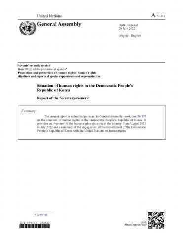 Secretary General Reports | OHCHR Seoul